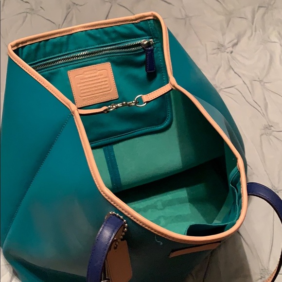 Coach | Bags | Coach Large Green Tote | Poshmark